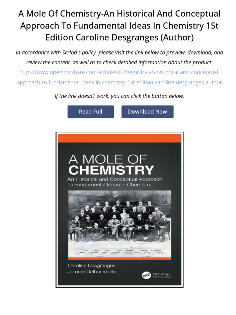 A Mole of Chemistry-An Historical and Conceptual Approach to ...