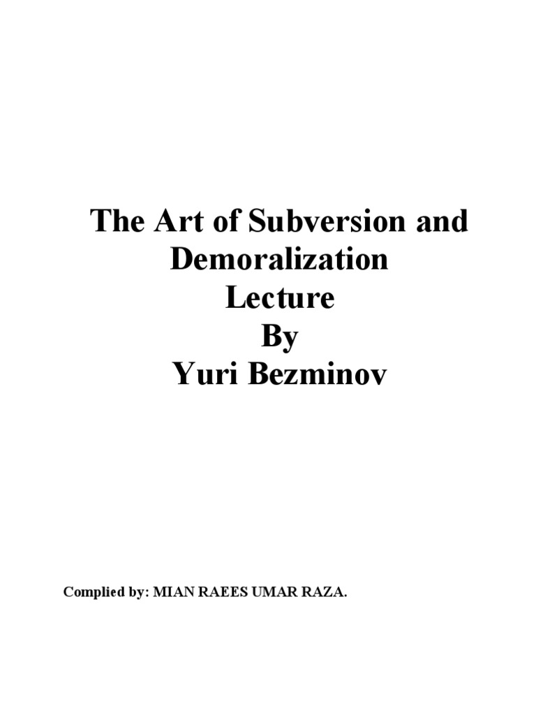 The Art of Subversion and Demoralization | PDF | Strike Action | Trade ...
