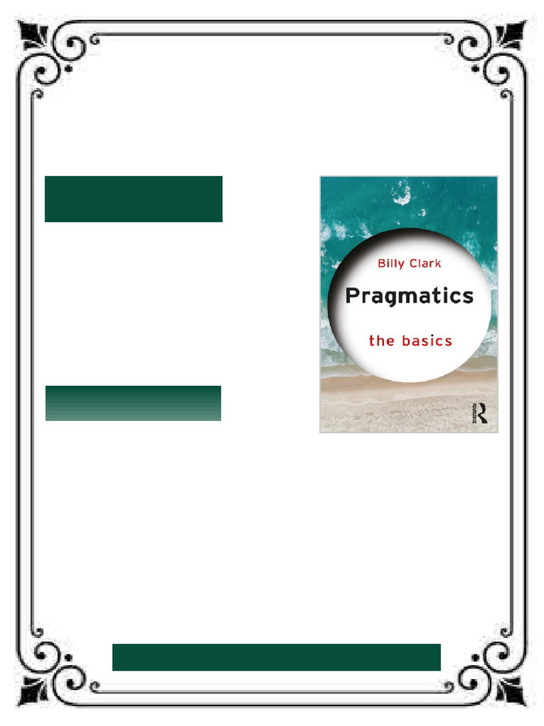 Pragmatics The Basics 1st Edition Billy Clark eBook abridged pdf ...