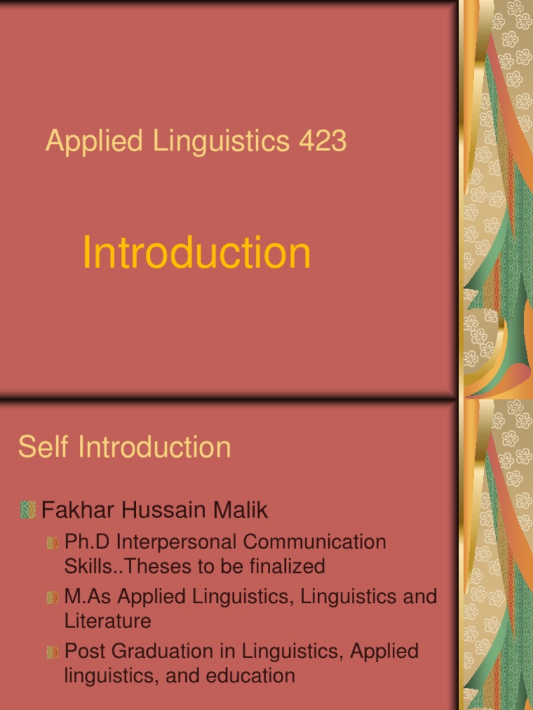 Applied Linguistics-An Introduction | PDF | Applied Linguistics | Linguistics
