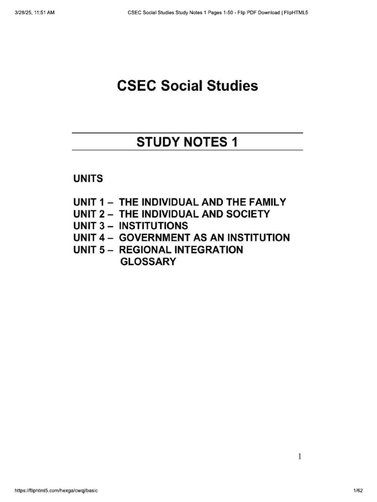 Social Studies For CSEC | PDF