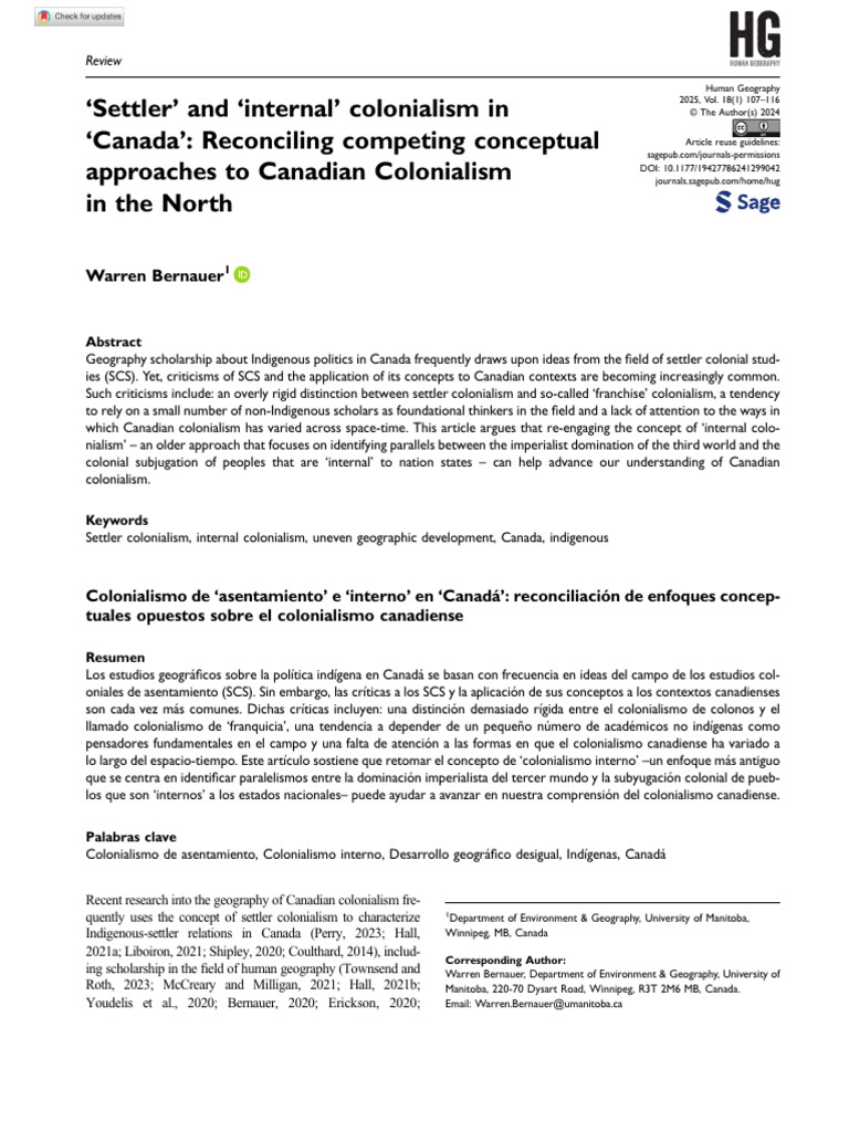 Reconciling Canadian Colonialism Concepts | PDF | Inuit | Colonialism