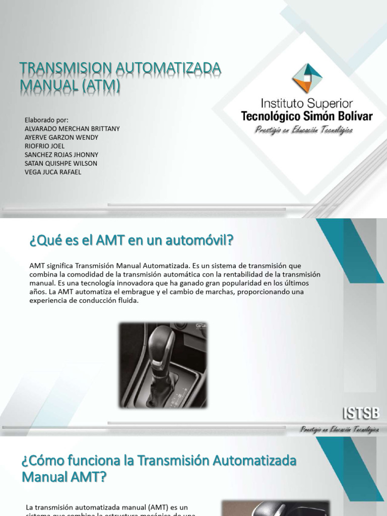 Guía Completa sobre Transmisión AMT | PDF | Transmisión manual ...