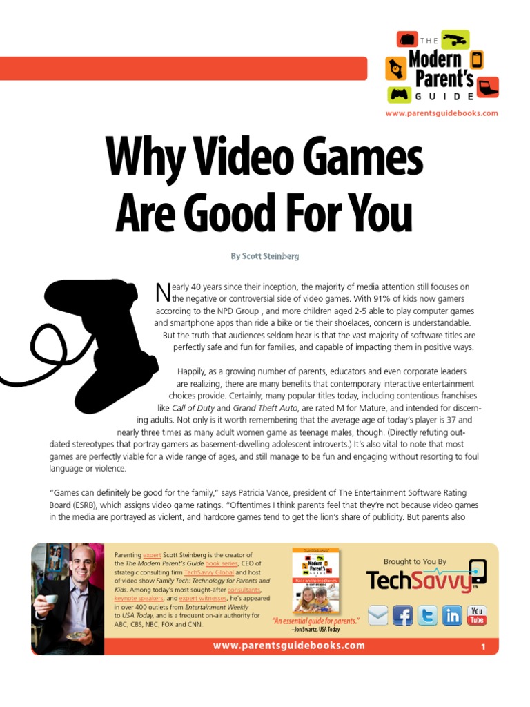 Why Video Games Are Good For Kids and Parents | PDF | Video Games ...