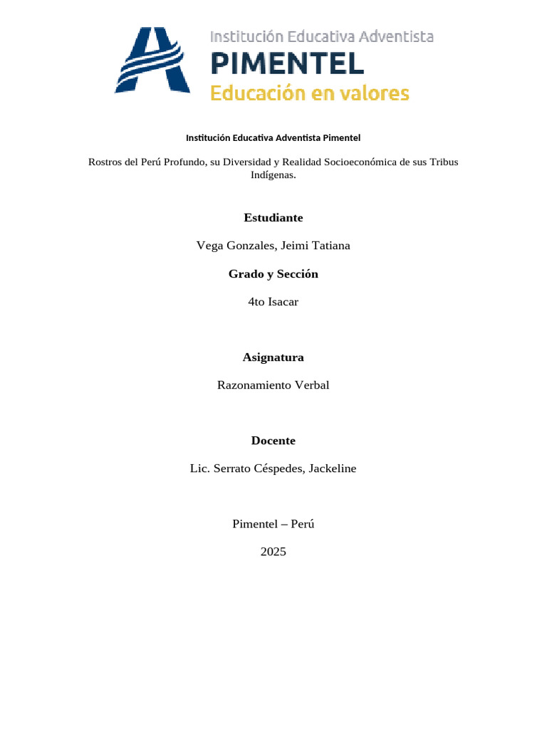 ARTÍTICULO CIENTIFICO | PDF | Perú | Tribu