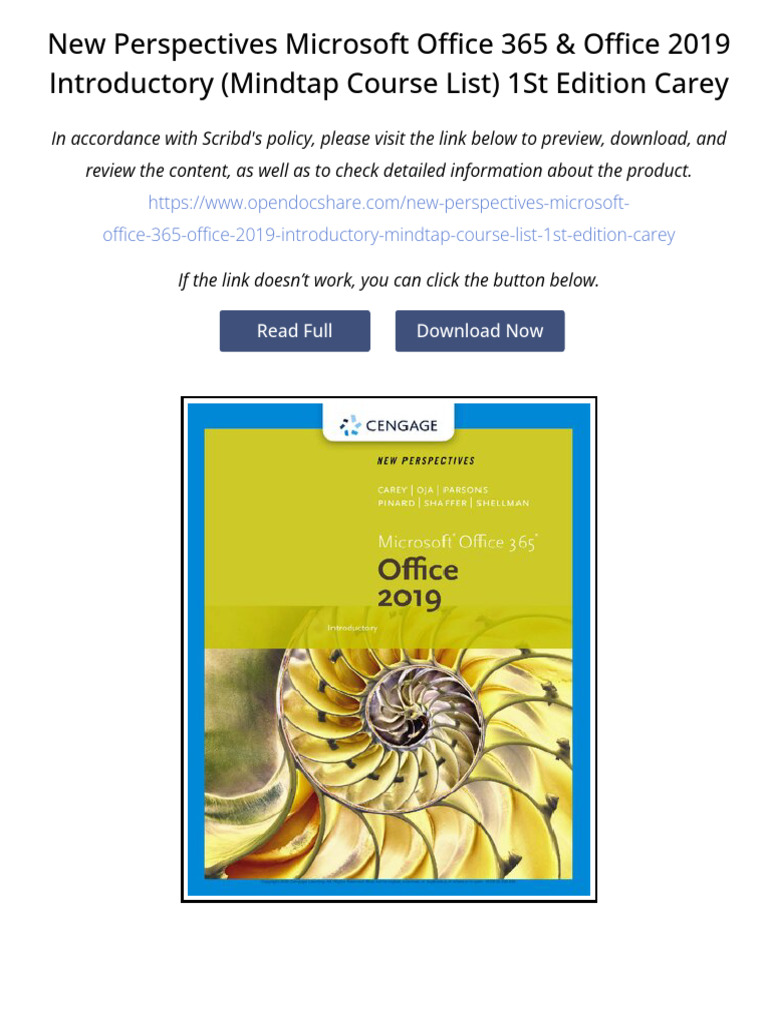 New Perspectives Microsoft Office 365 & Office 2019 Introductory ...
