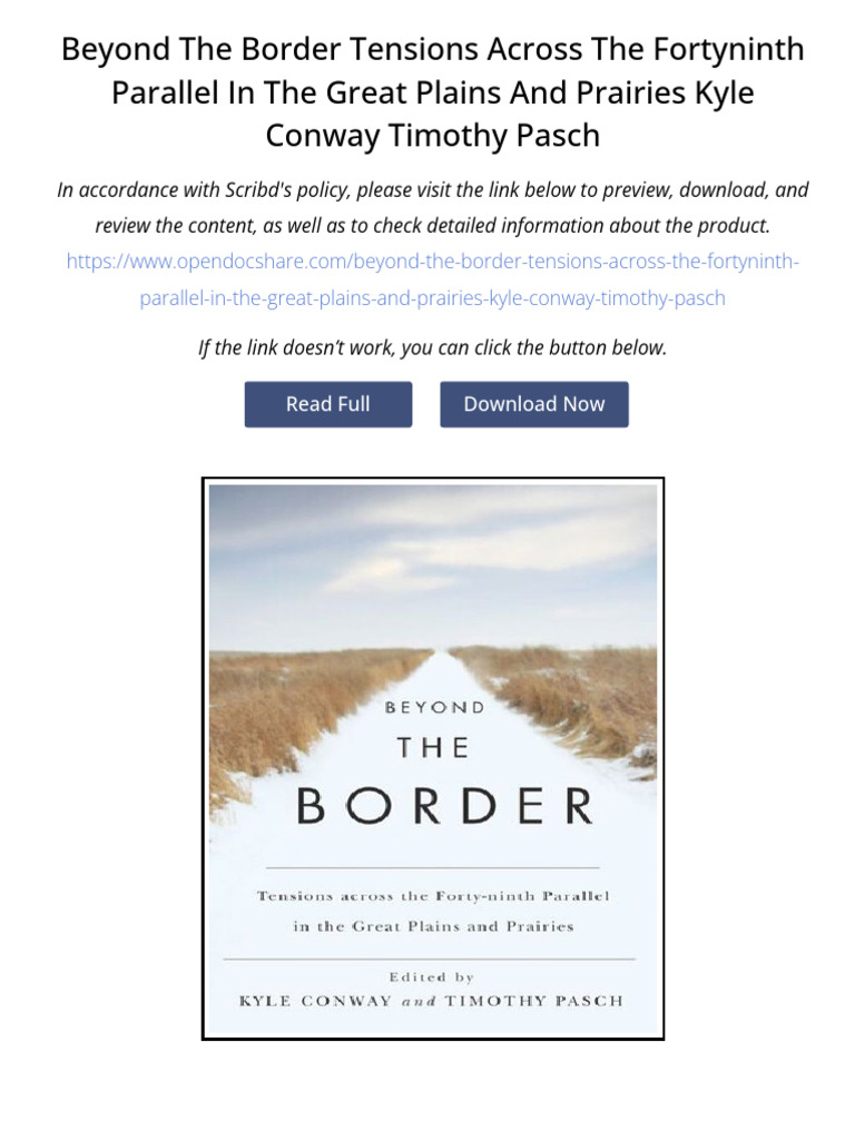 Beyond The Border Tensions Across The Fortyninth Parallel In The Great ...