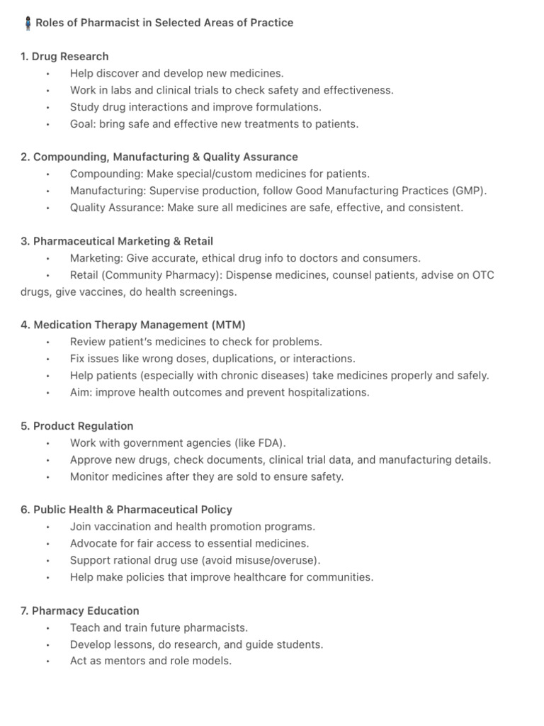 Pharmacist Roles in Healthcare Practices | PDF | Pharmacy | Clinical Trial