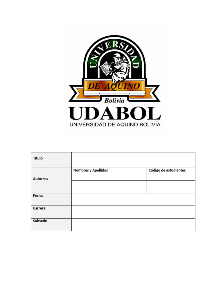 Caratula Udabol 2 | PDF