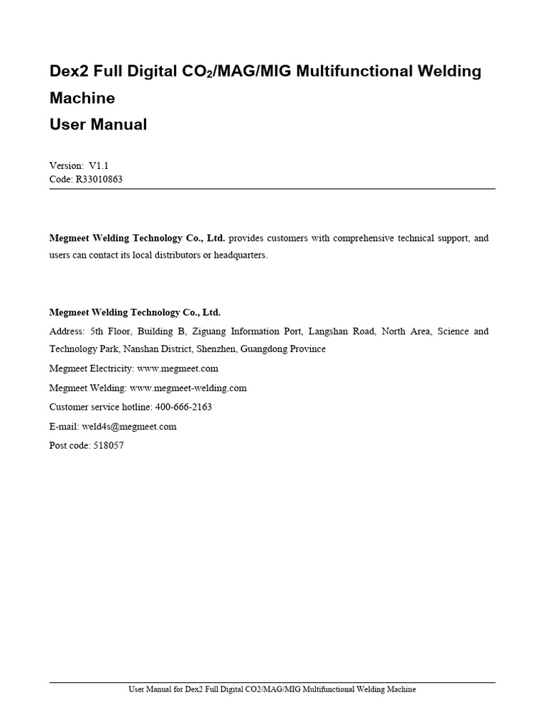 Dex2 Series User Manual | PDF | Welding | Construction