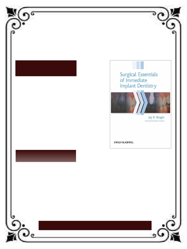 Surgical Essentials of Immediate Implant Dentistry 1st edition by Jay ...