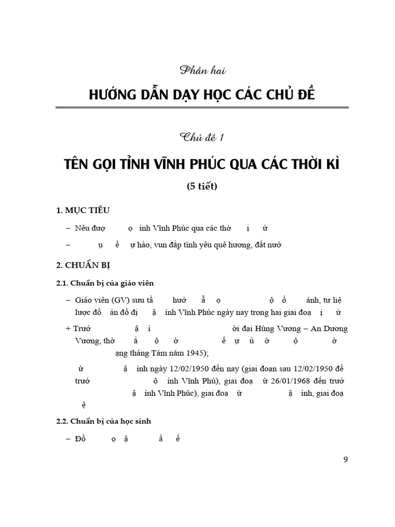Ten Goi VP Qua Cac Thoi Ky | PDF
