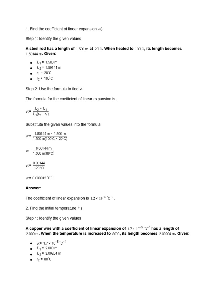 Give 5 Numericals With This Formulae Finding Each Respectively - Alpha ...