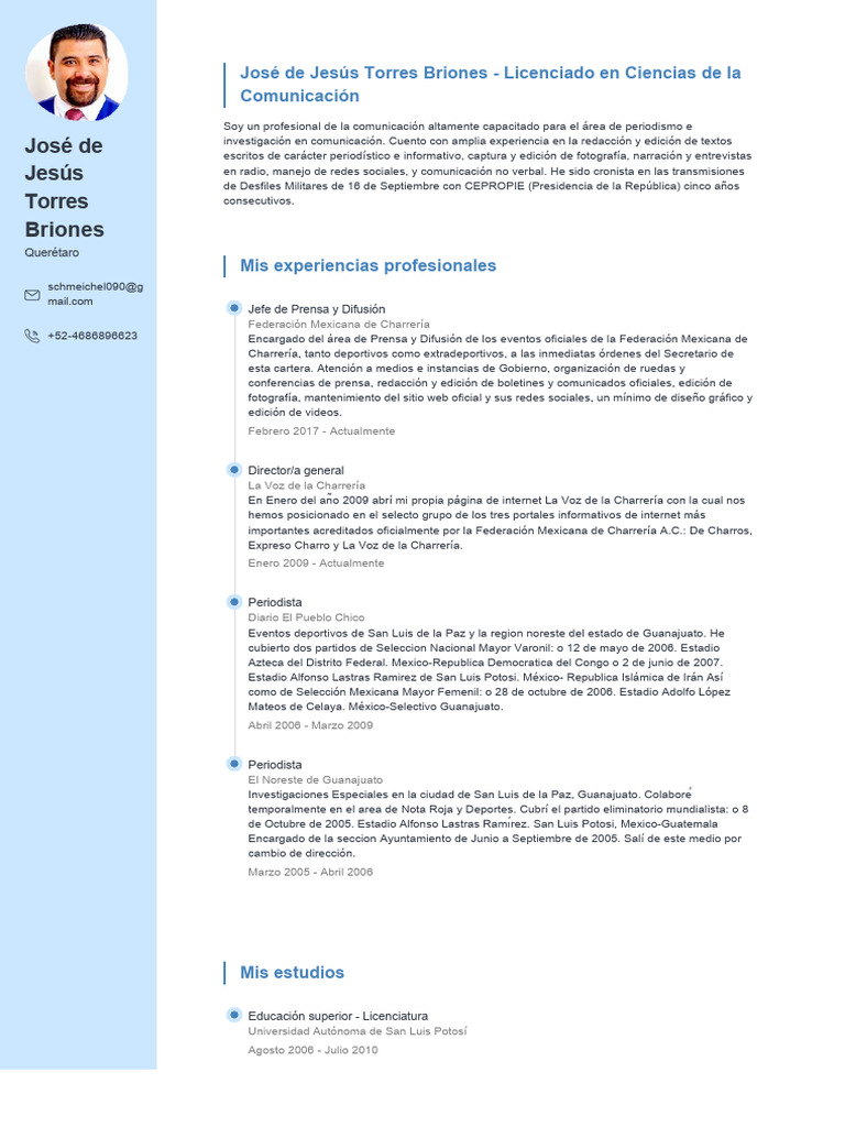 CV Jose de Jesus Torres Briones JUNIO 2025 | PDF | México