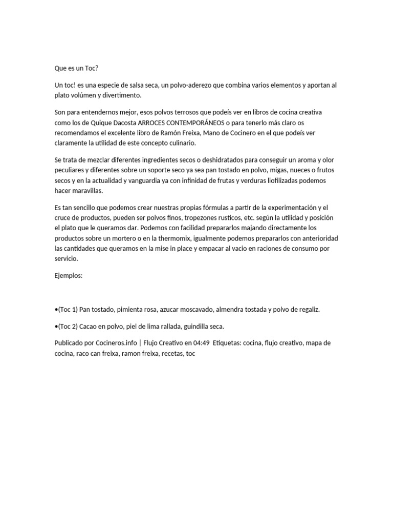 Que Es Un Toc | PDF