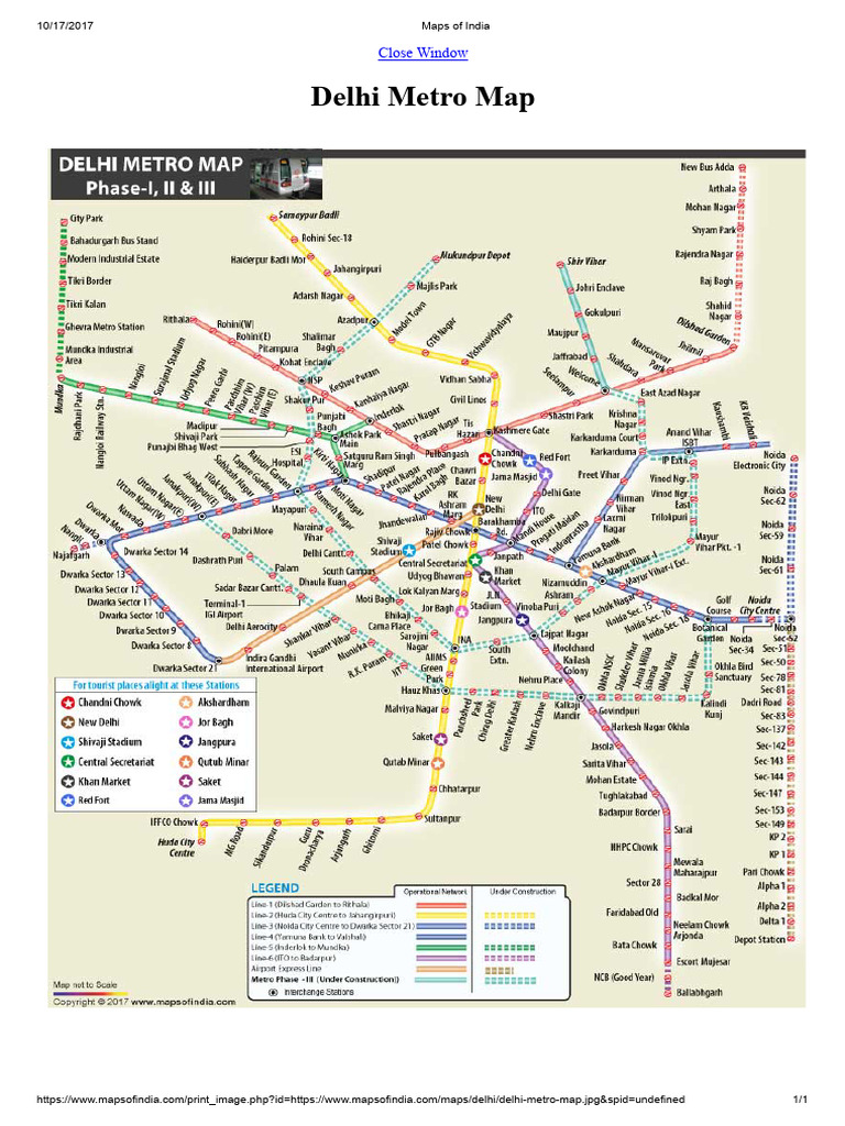 Delhi Metro Maps of India | PDF