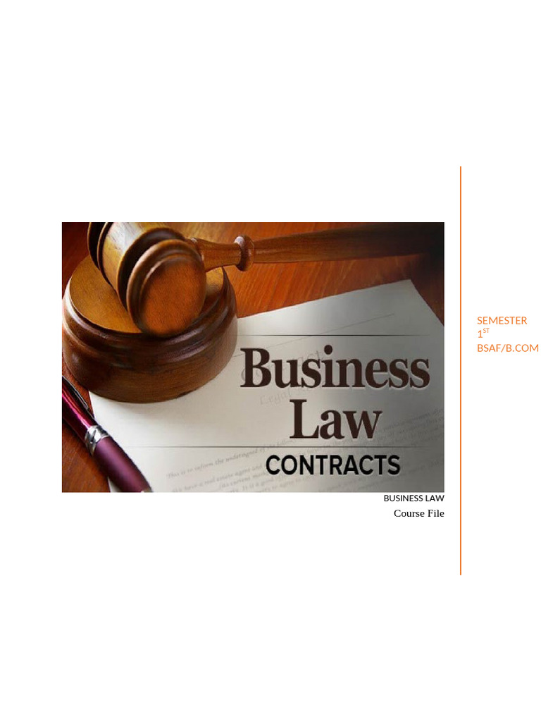 Business Law:Mercentile Law Course Folder Fall 2022 | PDF | Offer And ...