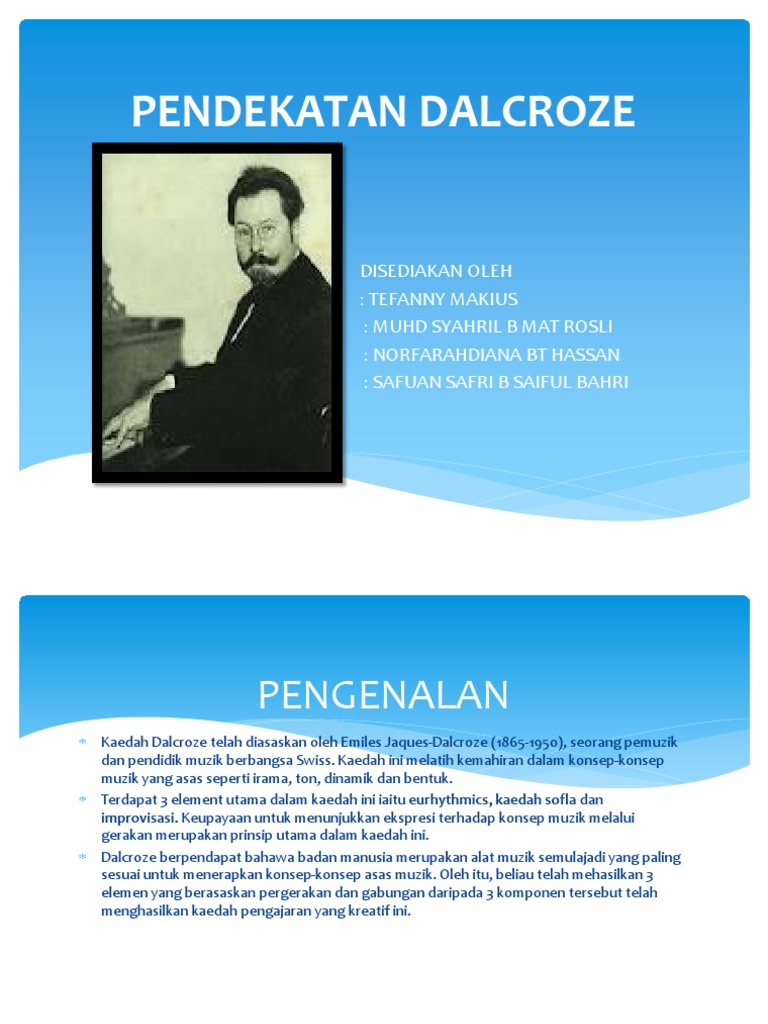 Pendekatan Dalcroze | PDF