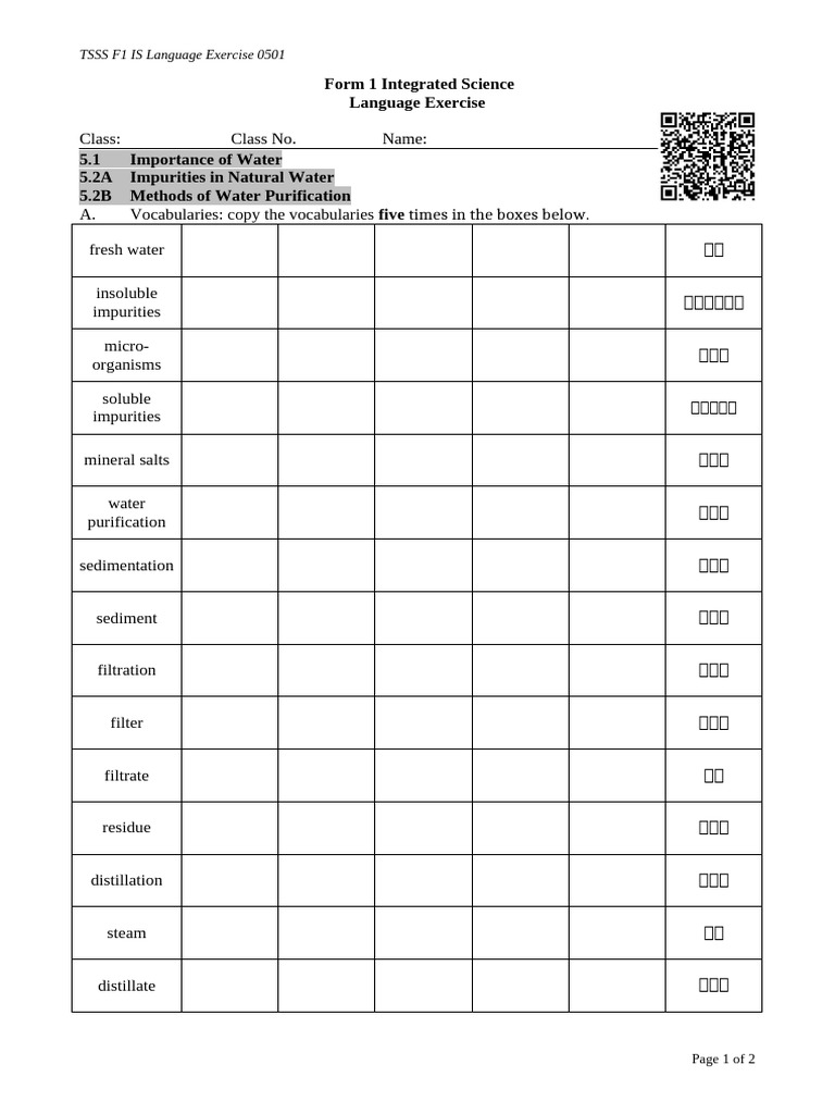 F1 is Language EX 0501 | PDF | Water | Filtration
