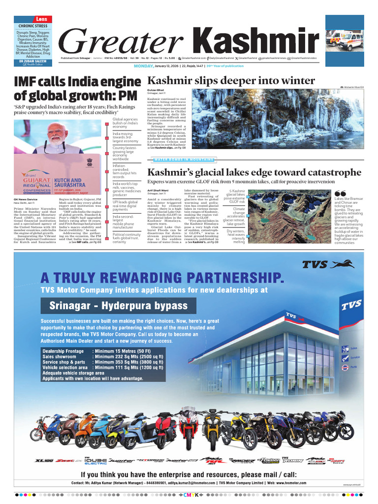 12 January 2026 Greater Kashmir | PDF | Glacier