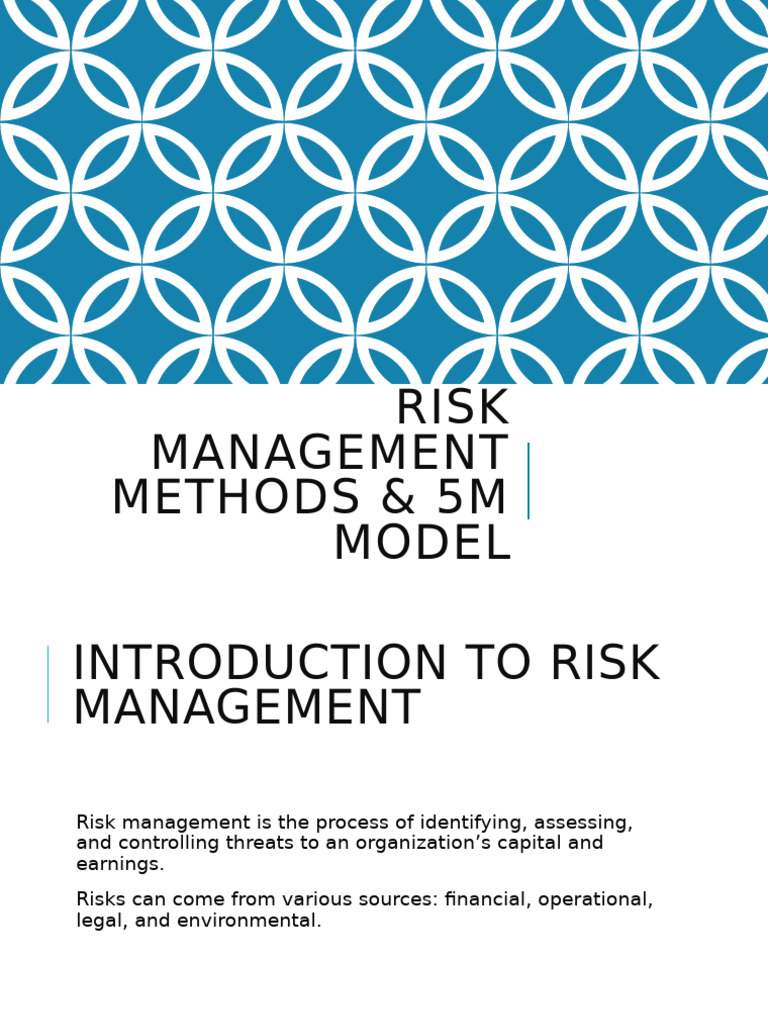 Risk Management 5M Model Presentation | PDF