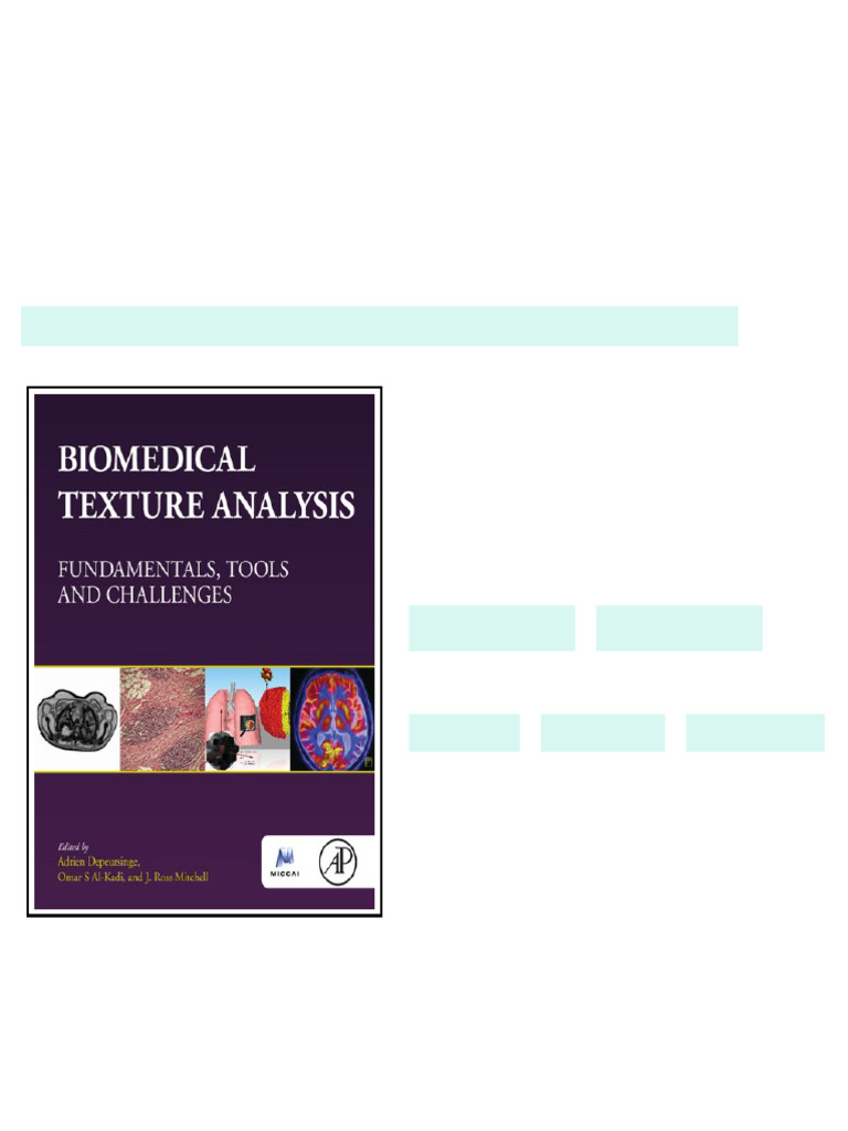 Biomedical Texture Analysis Fundamentals Tools And Challenges Adrien ...