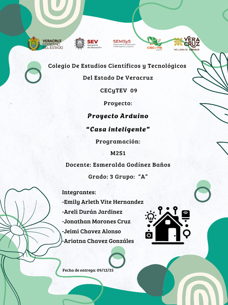 Reporte Casa inteligente | PDF | Arduino | Automatización del hogar