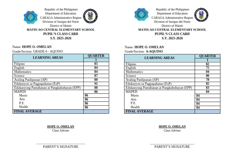Class Card | PDF | Republic | Southeast Asia