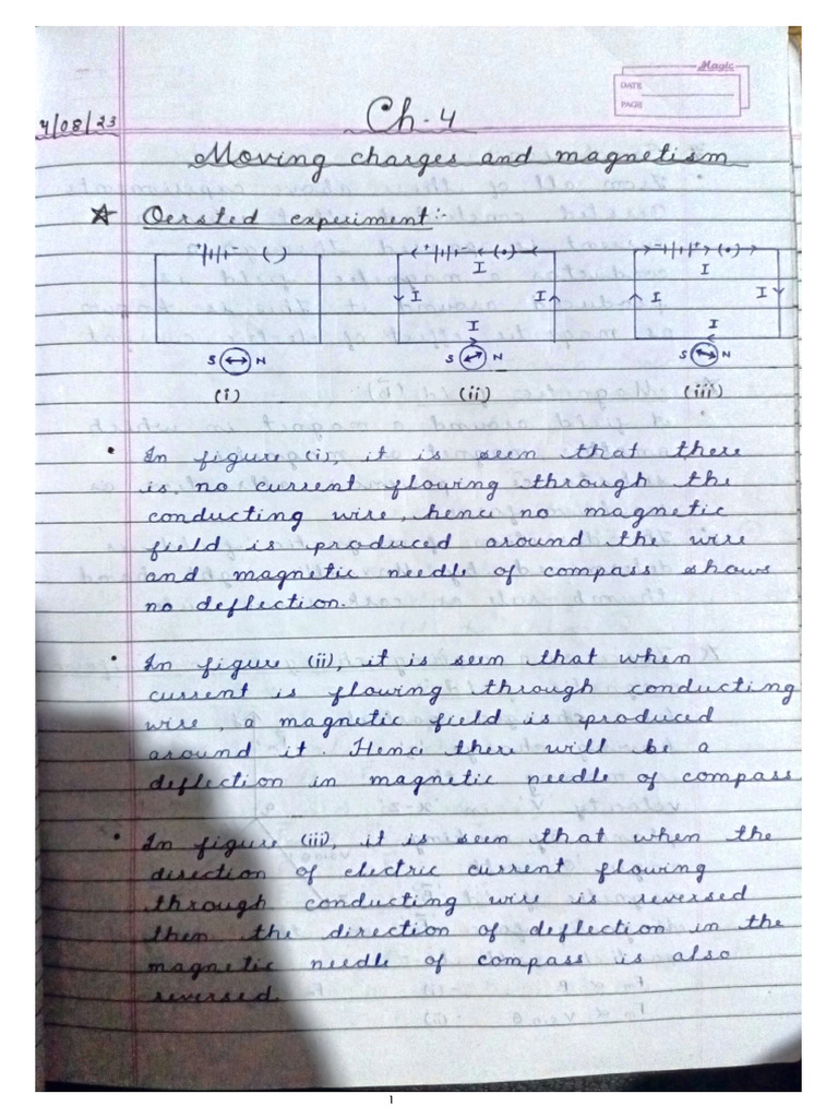 Moving Charges and Magnetism | PDF