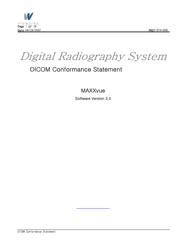 MAXXvue DICOM Conformance Statement | PDF | Internet Protocol Suite ...