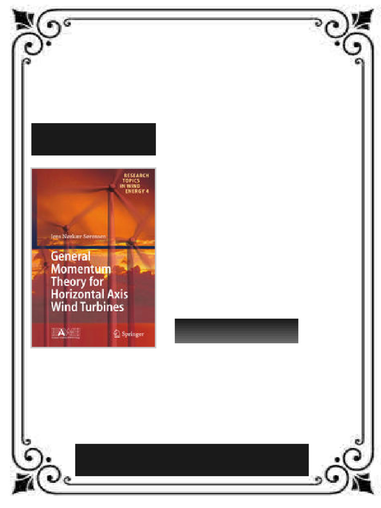 General Momentum Theory for Horizontal Axis Wind Turbines 1st Edition ...