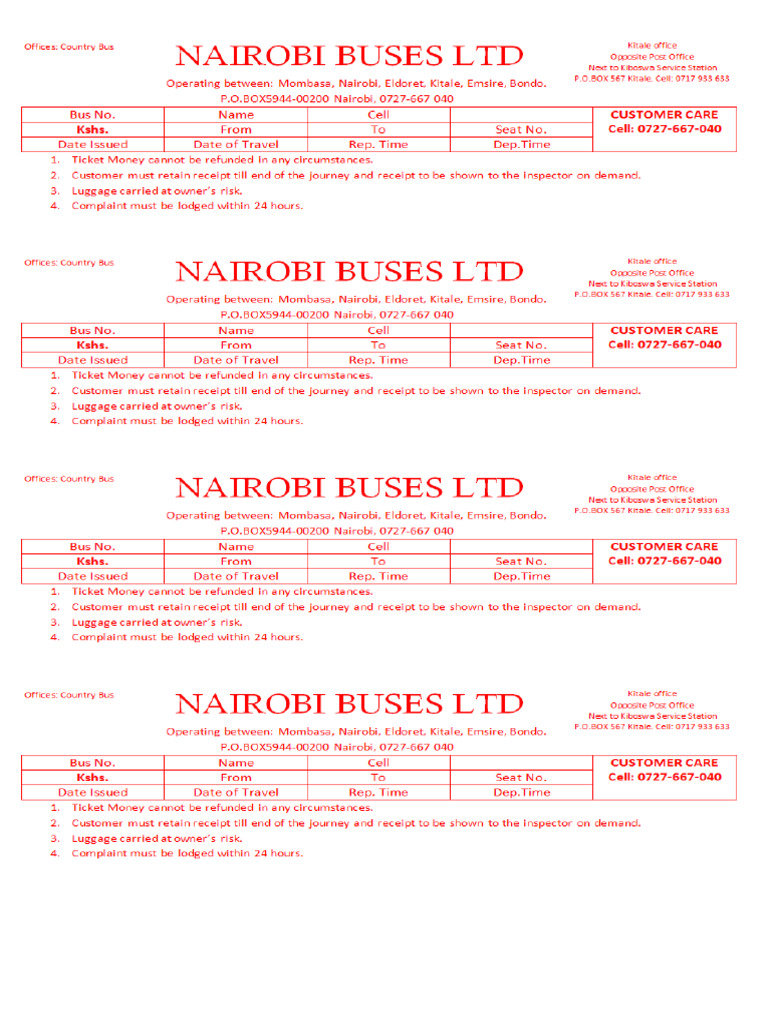 Nairobi Buses 2 | PDF