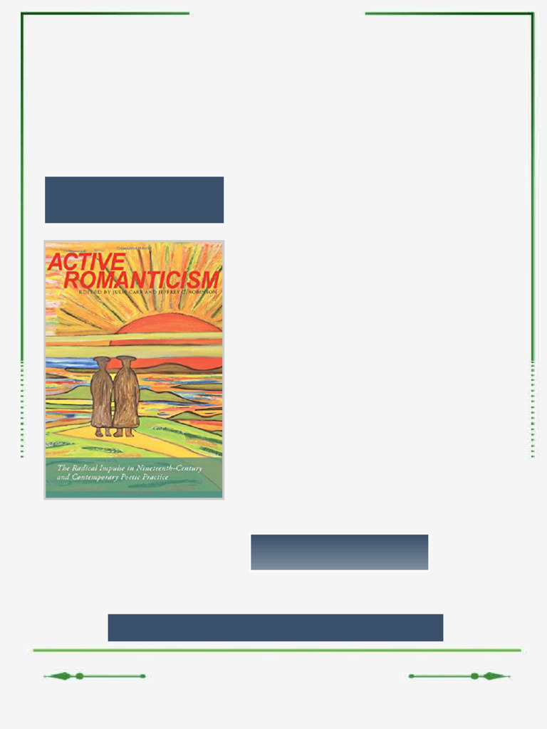 Active romanticism the radical impulse in nineteenth century and ...