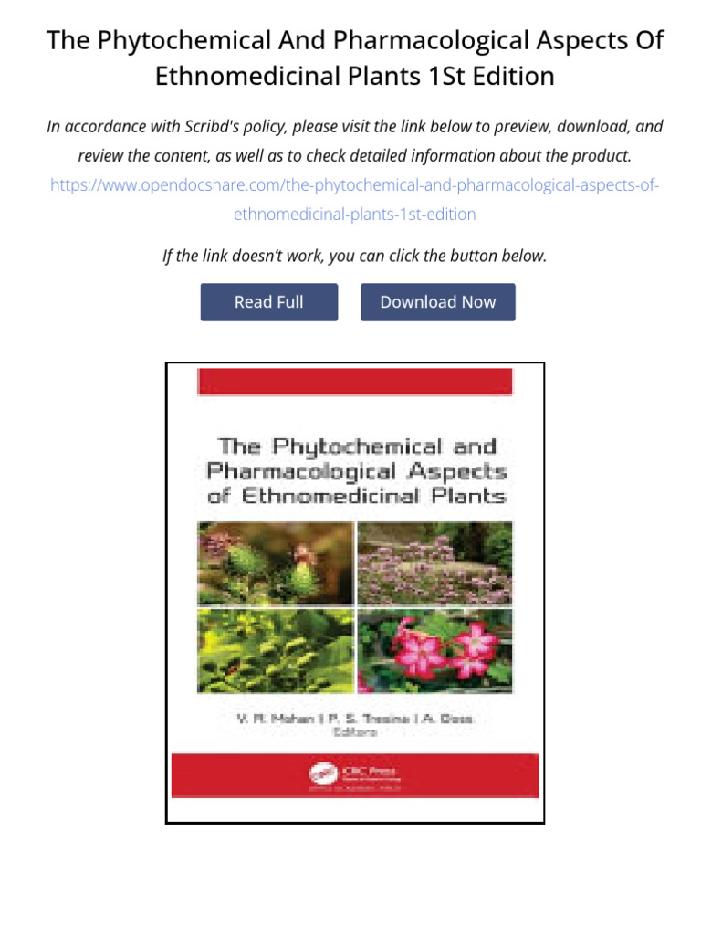 The Phytochemical and Pharmacological Aspects of Ethnomedicinal Plants ...