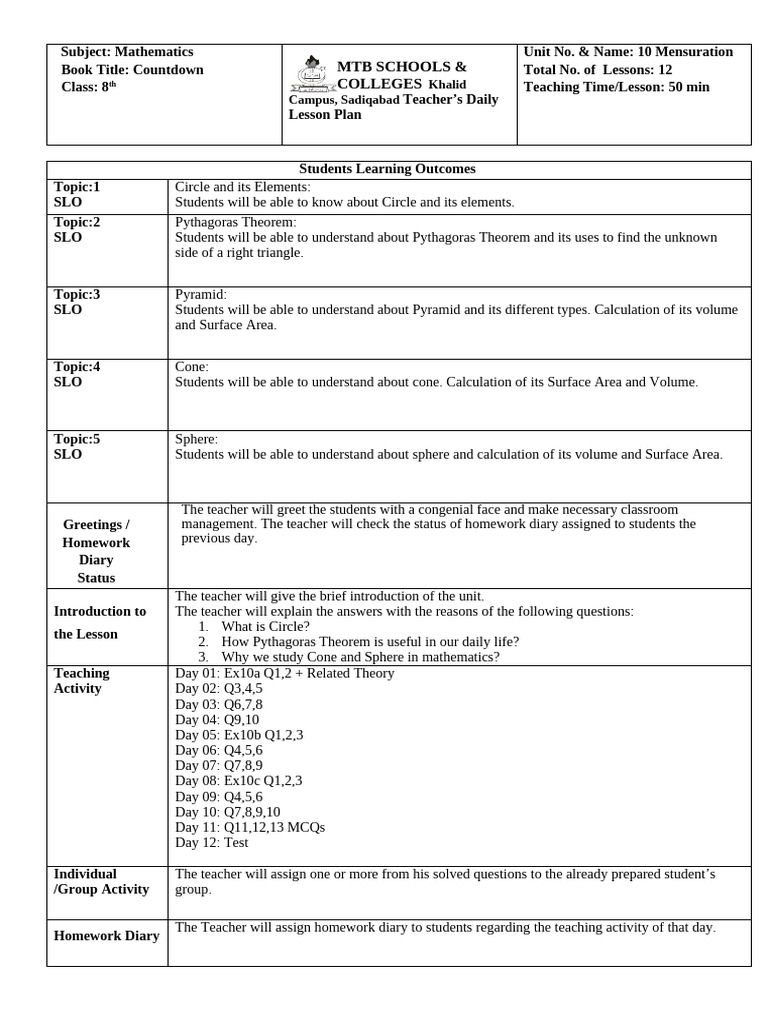 VIII Math Unit 10 New | PDF | Mathematics