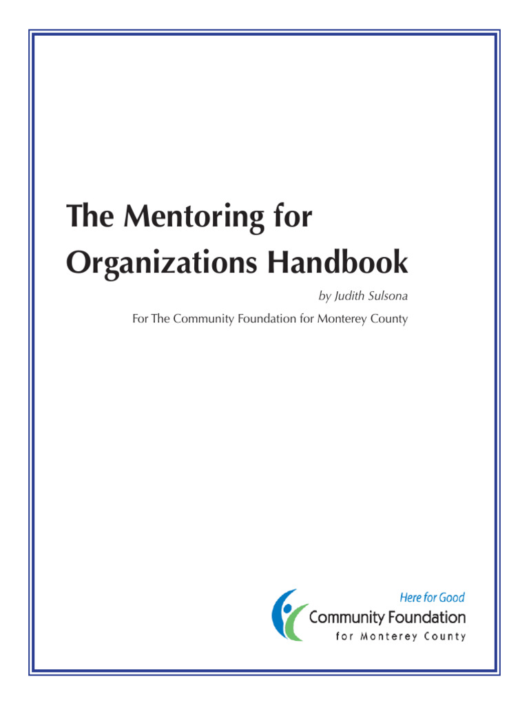 Mentoring for Organizations Handbook | PDF | Mentorship | Capacity Building