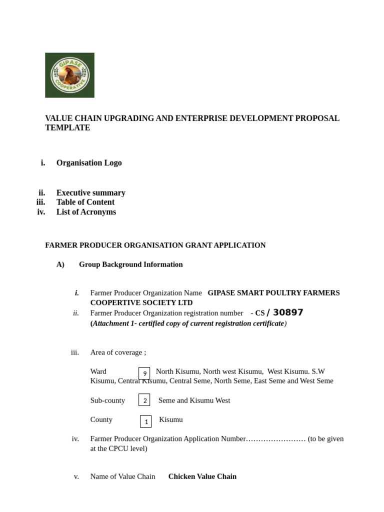Value Chain Upgrading Proposal Format Final[1] | PDF | Internal Rate Of ...
