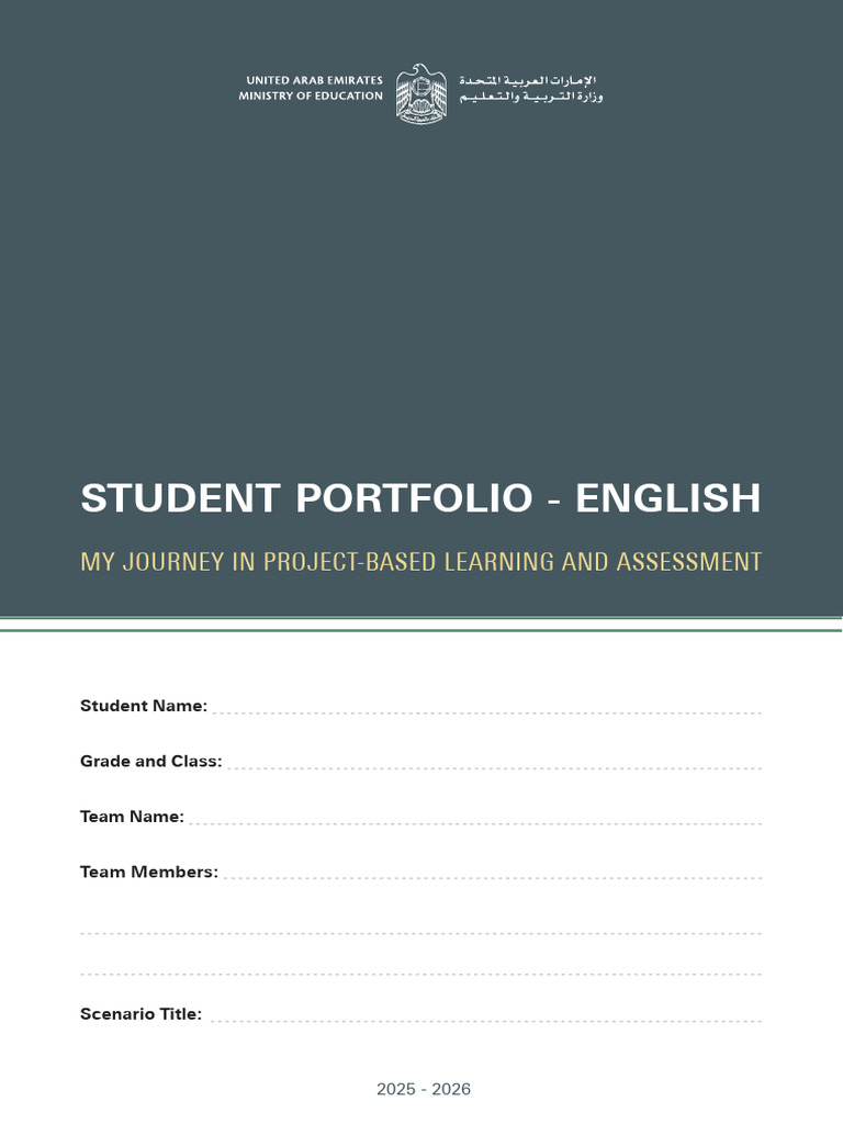 Student Portfolio: Project-Based Learning | PDF | Learning | Cognition