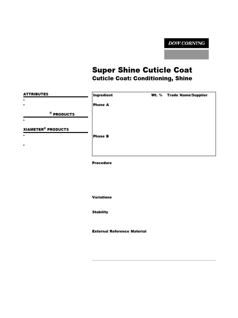 Super Shine Cuticle Coat | PDF