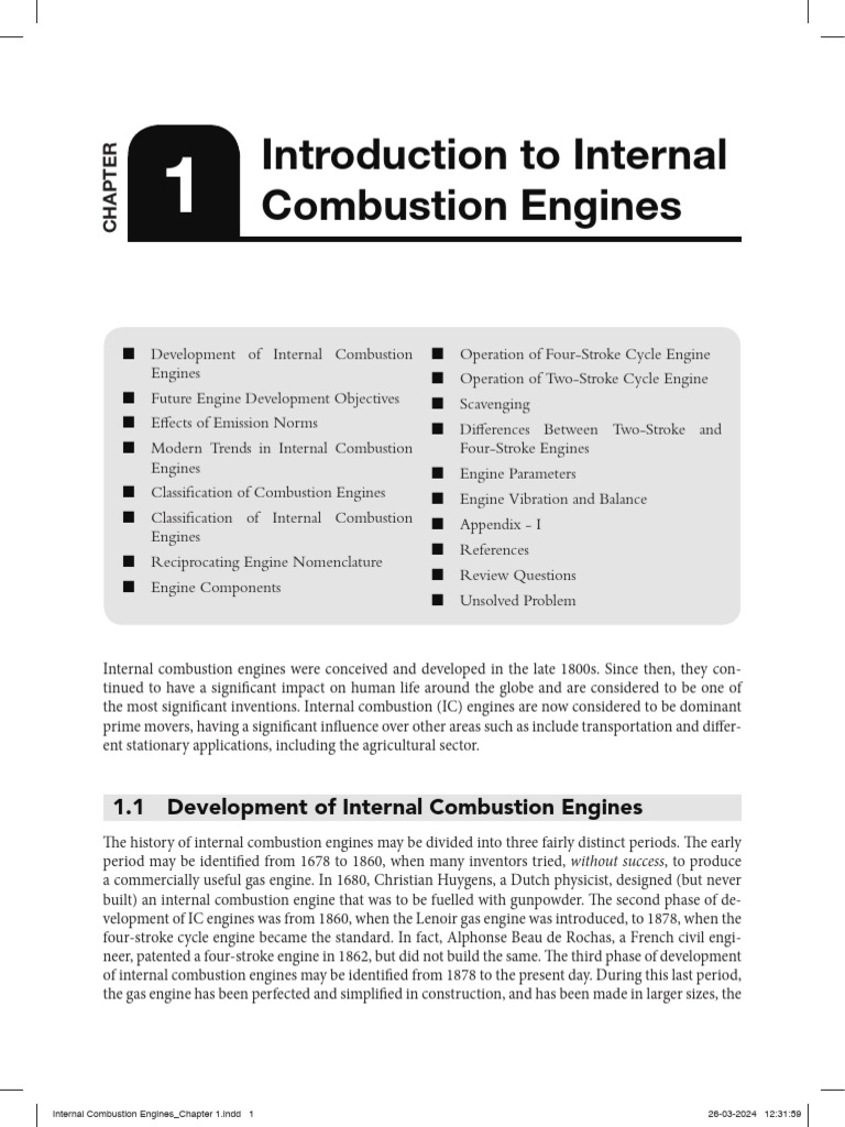 Internal Combustion Engine Overview | PDF | Internal Combustion Engine ...