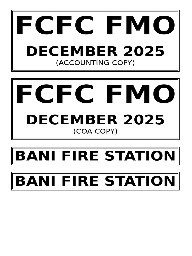 Fcfc Front Folder | PDF