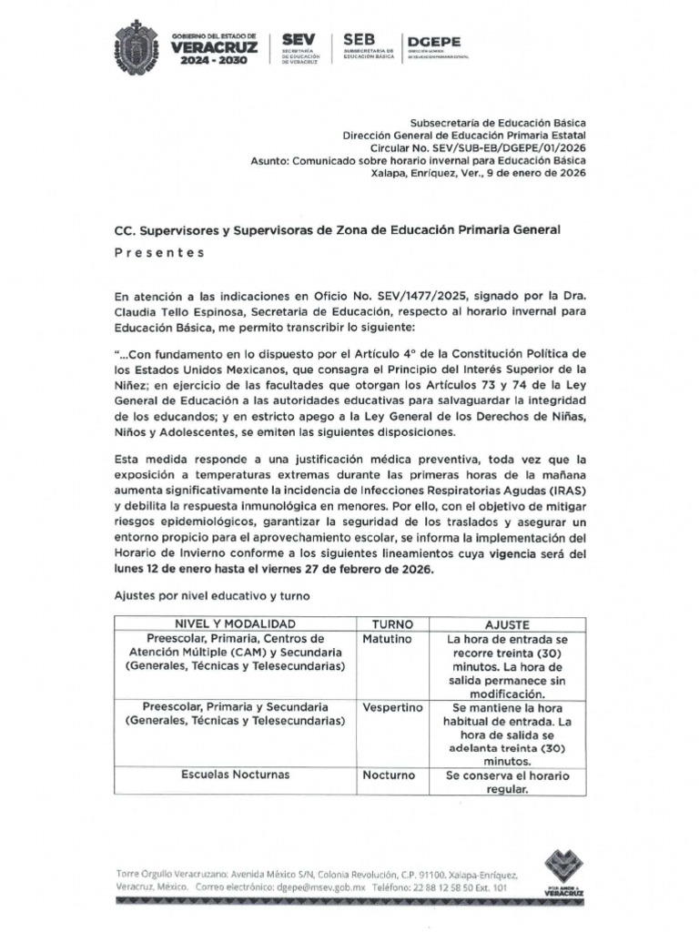 Circular No. Sev Sub Eb Dgepe 01 2026 | PDF