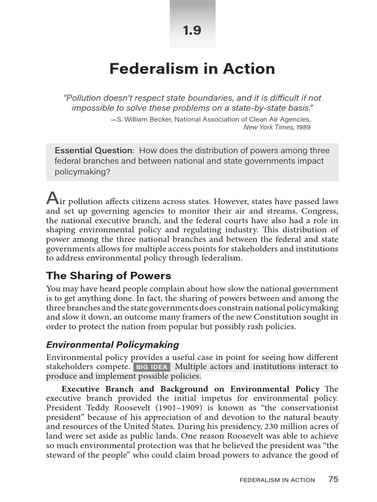 1.9 Federalism in Action | PDF | Cannabis (Drug) | Air Pollution