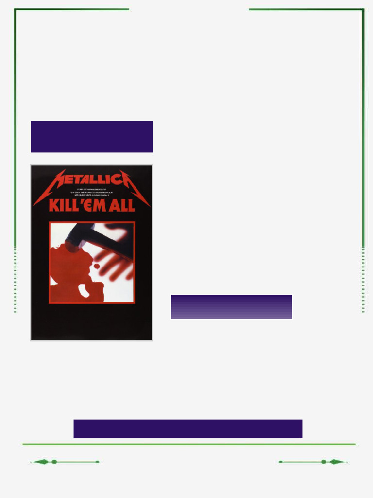 Metallica Kill Em All Guitar Tab Edition with Chord Symbols Metallica ...