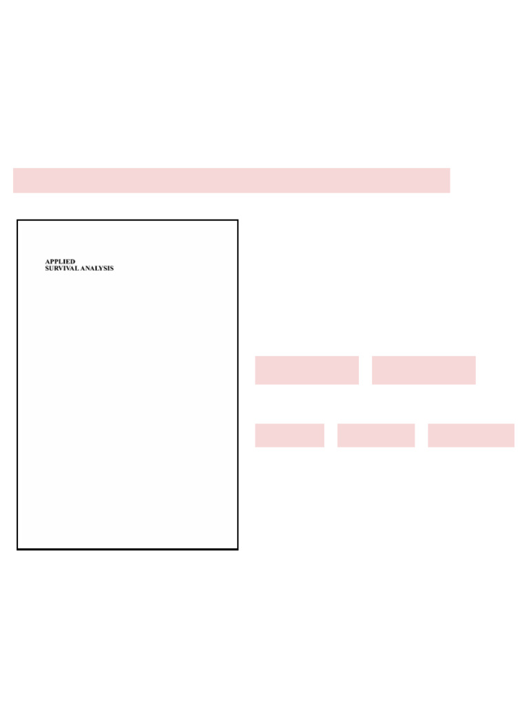 Applied Survival Analysis Regression Modeling of Time full | PDF ...