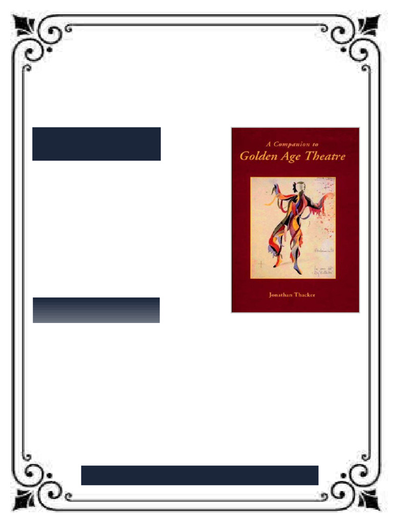 A Companion to Golden Age Theatre Monografías A First Edition Jonathan ...