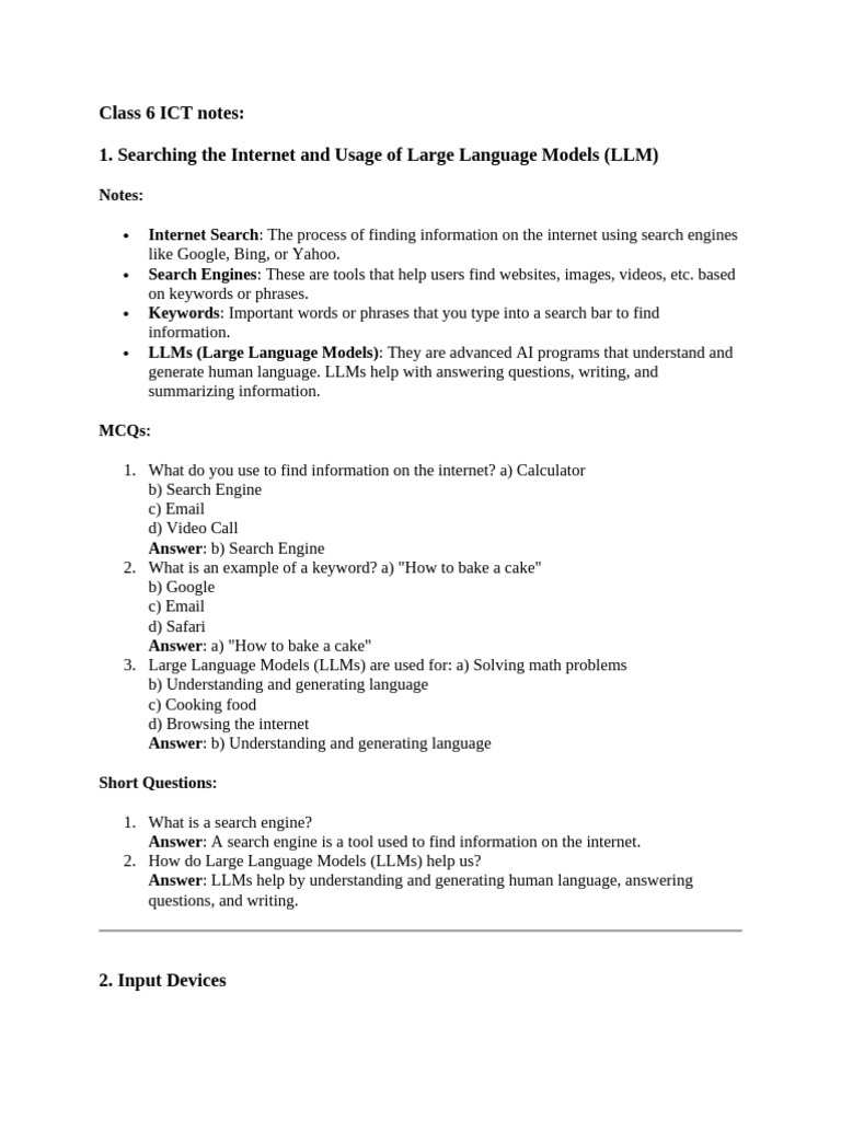 Class 6 ICT Notes | PDF | Computer Data Storage | Graphical User Interfaces