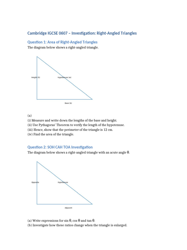 0607 Trigonometry Investigation | PDF