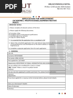 UCT HR201 Application Form Download | PDF | Disability | Recruitment