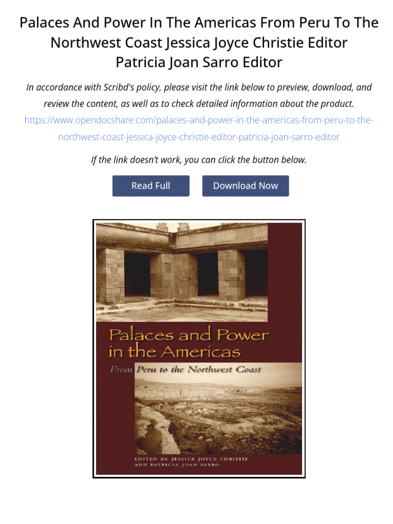 Palaces And Power In The Americas From Peru To The Northwest Coast ...